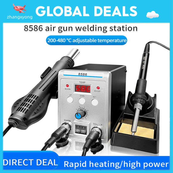 【Local Seller + Spot】 Soldering Station 8586 2 in 1 Soldering Iron Heat ...