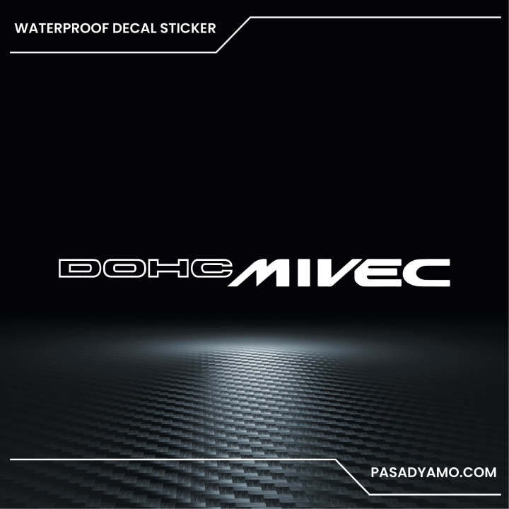 DOHC Mivec Logo Decal Sticker for Cars Motorcycles Laptops Skateboards ...