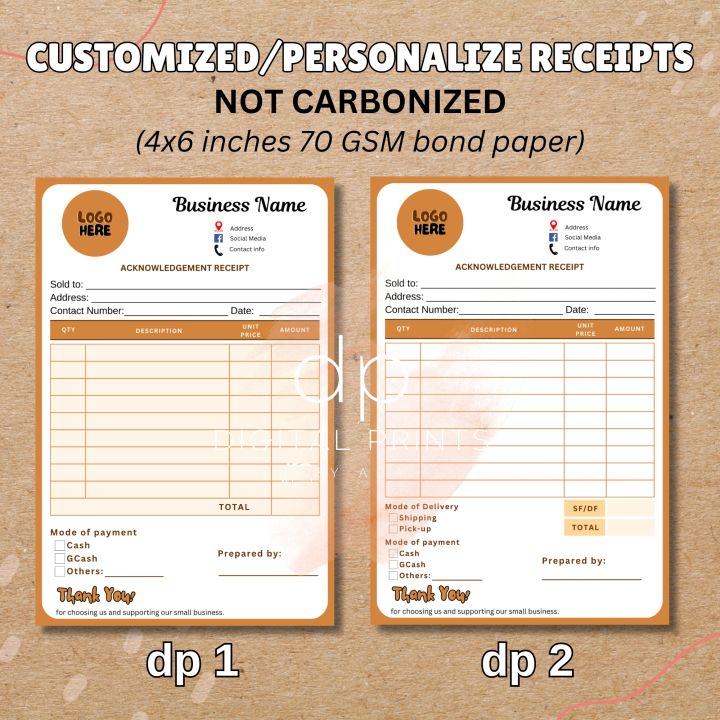 customized receipts, personalize receipt | Lazada PH