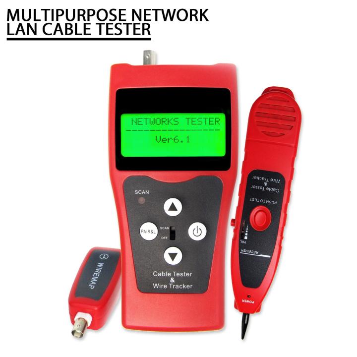 Multipurpose Digital Network LAN Cable Tester with 8 Remote Identifier ...