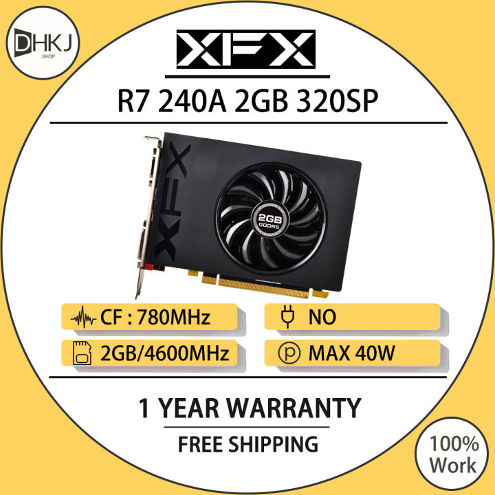 USED XFX R7 240 2GB Graphics Card GPU Radeon R7 240A 2GB AMD Video ...