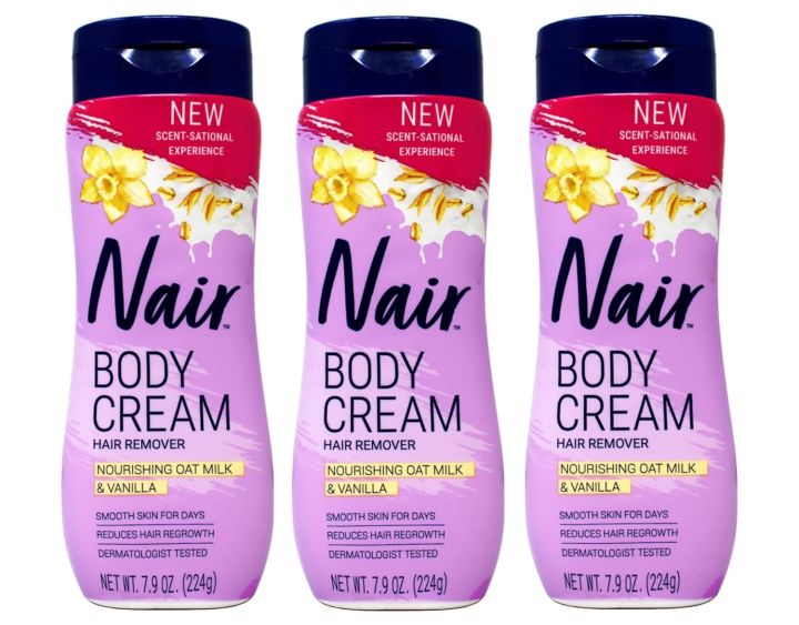 Nair Body Cream Hair Remover, Nourishing Oat Milk & Vanilla ...