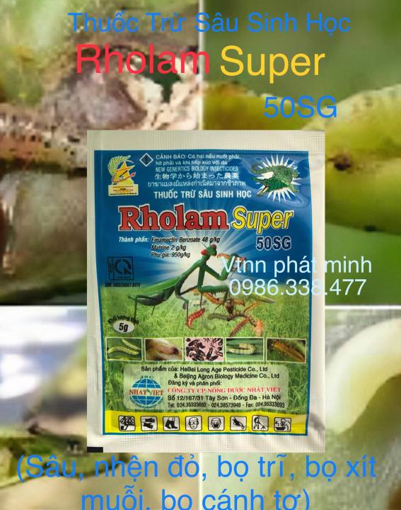 Thuốc Trừ Sâu Sinh Học Rholam Super 50SG (1 gói 5gr), trừ các loại sâu ...