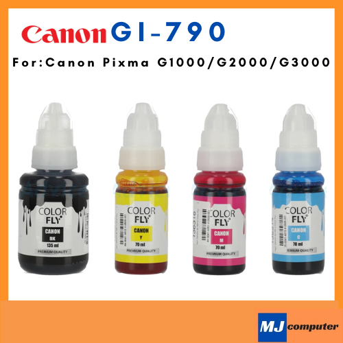 หมึกเติม ปริ้นเตอร์ CANNON Gi-790 color fly สำหรับ Canon Pixma G1000 ...