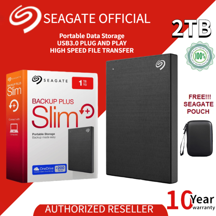 Seagate 1TB 2TB One Touch External Hard Drive For Mac and Windows with ...