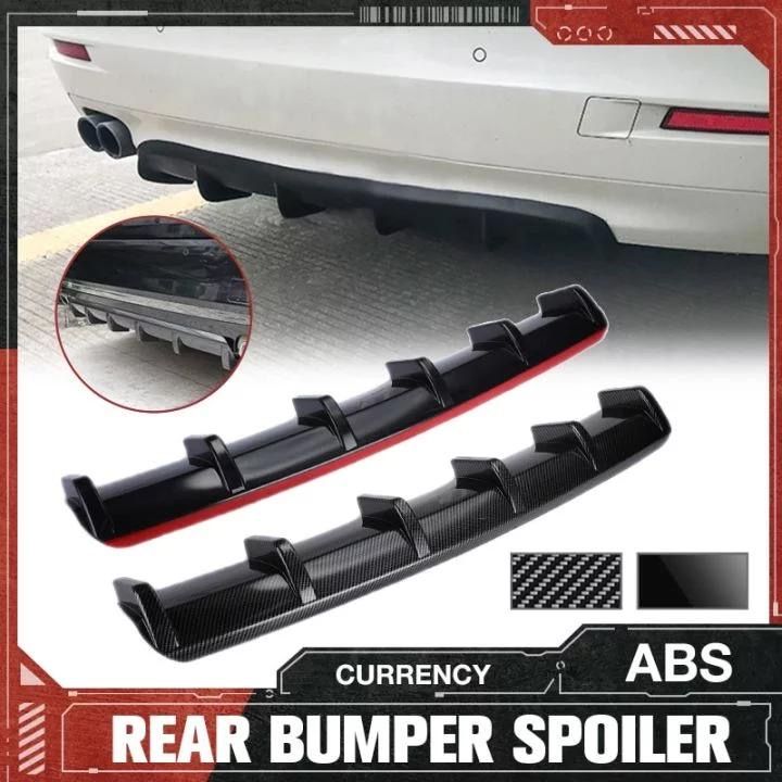 Universal 90CM Car Back Rear Bumper Lip Rear Bumper Diffuser Cover Matt ...