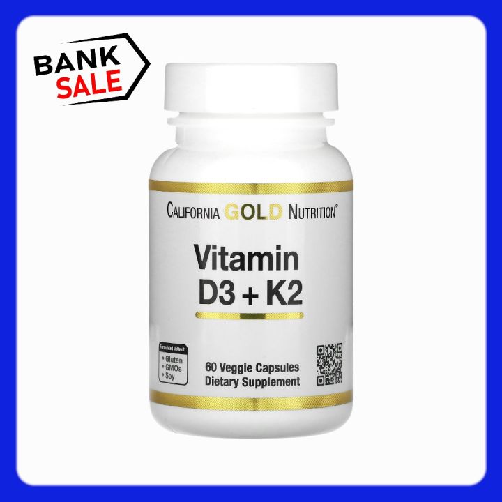 California Gold Nutrition, Vitamin D3 + K2, 60 Veggie Capsules | Lazada ...