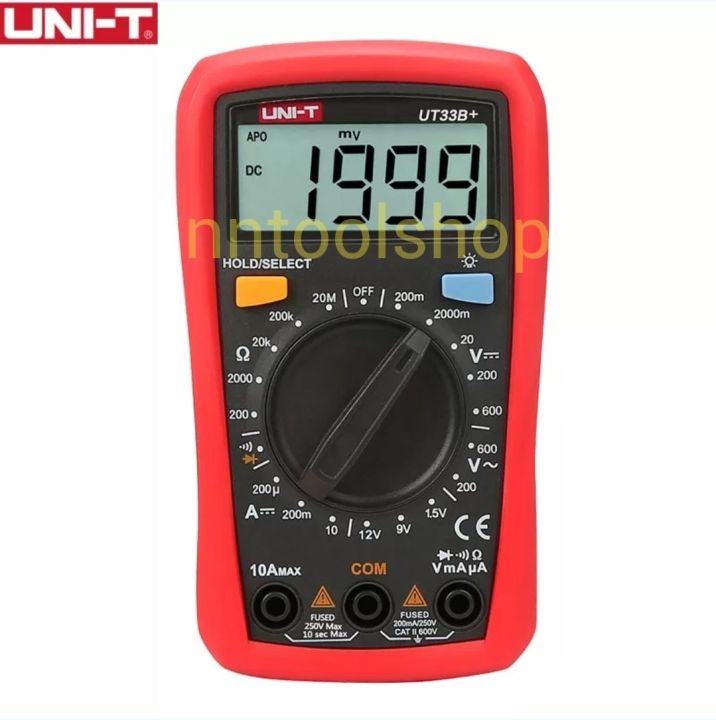UNI-T มัลติมิเตอร์ดิจิตอล UT33B+ Digital multimeter ของแท้ ส่งด่วน ส่งเร็ว สินค้าพร้อมส่ง ...
