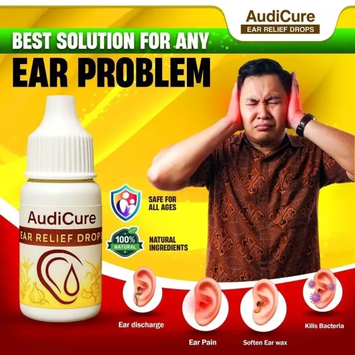 AudiCure Ear Relief Liquid Drops 15ml/30ml - Doctor-Recommended Formula ...