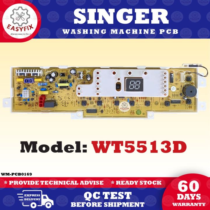 WT5513D SINGER WASHING MACHINE PCB BOARD (CONTROL BOARD) WT5513 | Lazada