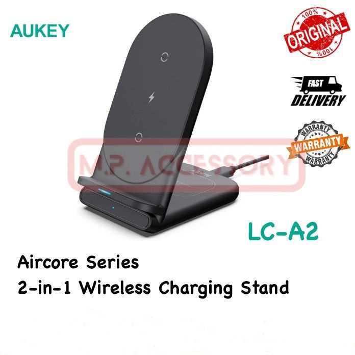 AUKEY LC-A2 Aircore Series 2-in-1 Wireless Charging Stand Wireless Charging Dock Suitable Hand ...