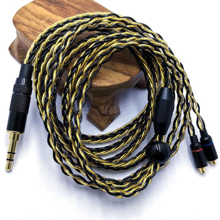 ☄☫ RY-C2 1.2m Mmcx Earbud Cable 3.5/2.5/4.4mm Silver plated Upgraded 8 ...