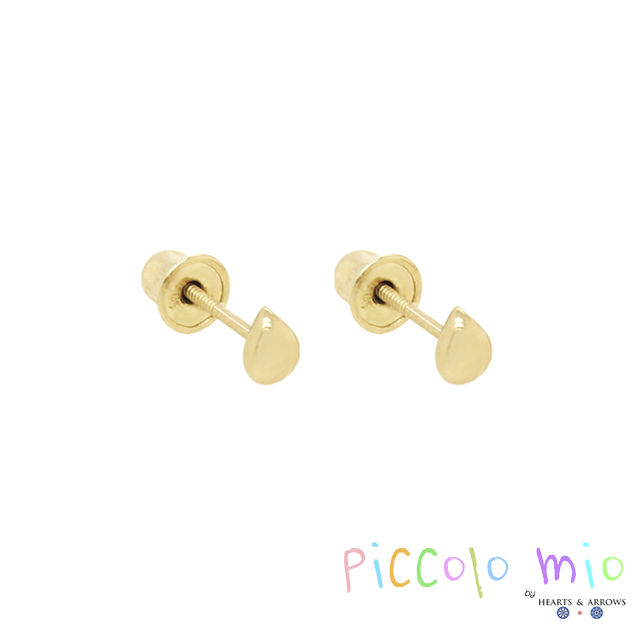 Piccolo Mio | Kids 14K Gold Water Drop Screw Back Earrings | Lazada PH
