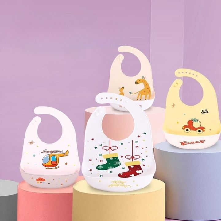 baby incoming ผ้ากันเปื้อนเด็ก กันน้ำ แบบซิลิโคน พร้อมถาดรอง ผ้ากัน ...