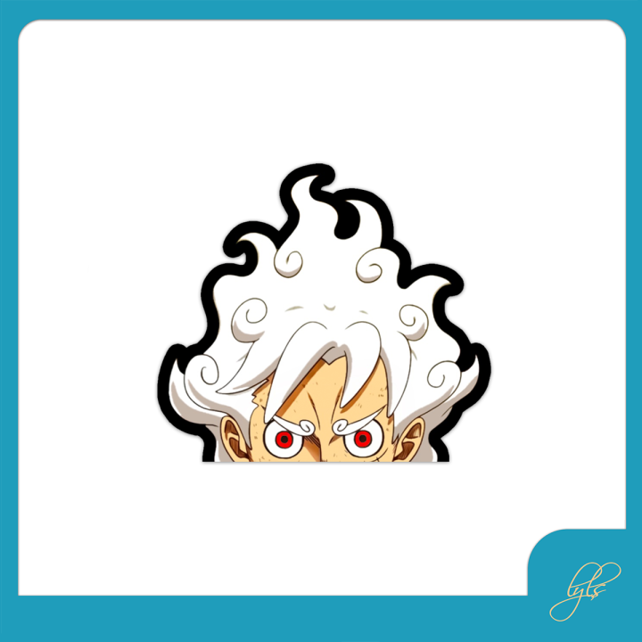 Luffy Gear 5 One Peace ANIME PEEKER Waterproof Vinyl Sticker for ...