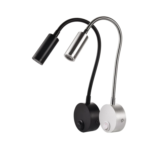 Home Hotel Loft Bedside Reading Book Light Flexible 3W ON/OFF Switch 90 ...