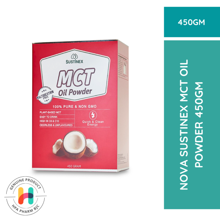 NOVA SUSTINEX MCT OIL POWDER 450GM (Medium Chain Triglycerides) | Lazada