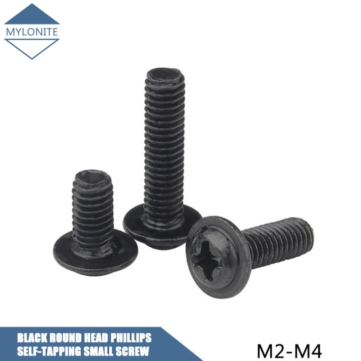 Hàng Sẵn Có M2 M2.5 M3 M4 Phillips Kẽm Màu Đen Vít Đầu Tròn Ốc Vít Hình ...