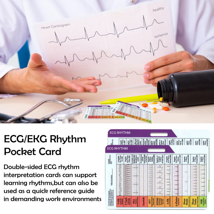 microgood Lightweight Ekg Rhythm Card Ekg Rhythm Interpretation Guide ...