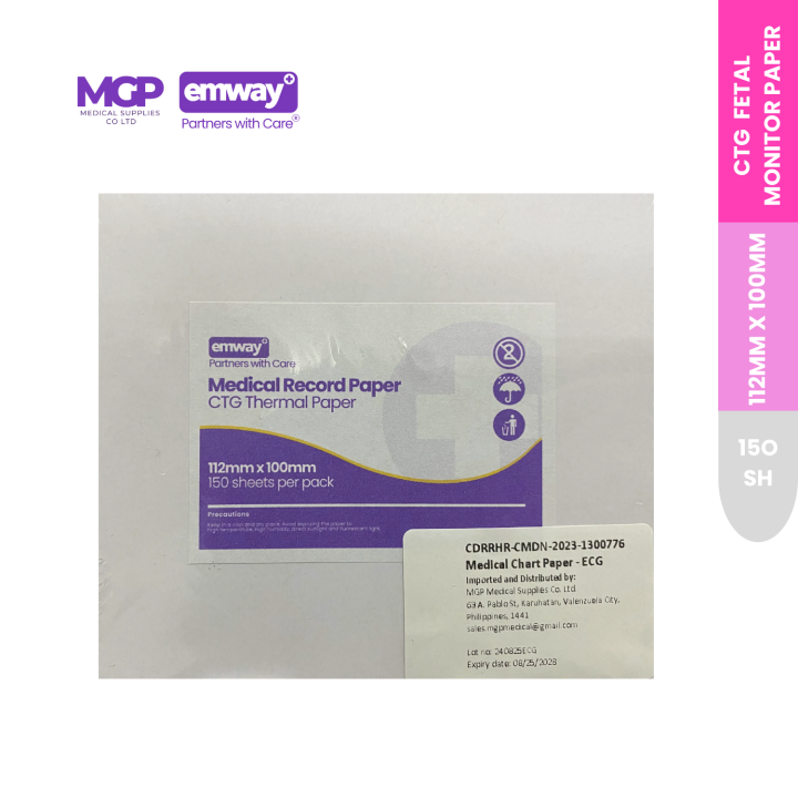 CTG Paper / NST Fetal Monitor Paper 112mm x 100mm x 150sh Contec ...