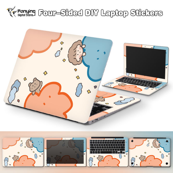 【Four Sides】DIY Laptop Sticker Vinyl Film Sticker Kawai Cartoon Art ...