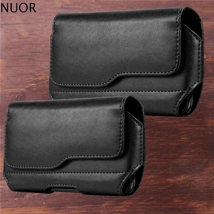 NUOR เครื่องหนังแท้ คลิปหนีบเข็มขัดโทรศัพท์ ทนต่อการสึกหรอ สไตล์แนวนอน ...