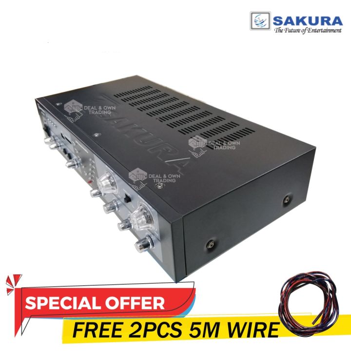 Sakura AV-995 150W 5 Channel USB Karaoke Amplifier with USB port/FM ...