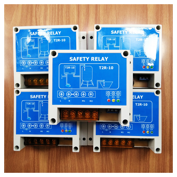 Thiết bị Rơ le SAFETY RELAY T2R-10 20A 220V Bơm Nước Tự Động thông minh ...