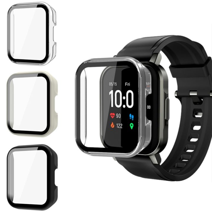 Full Screen Protection PC Case with Tempered Glass Shell For Haylou ...