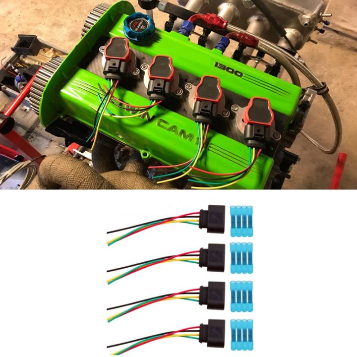 4 Set Ignition Coil Connector Harness Wiring Plug for A3 A4 A5 A6 TT ...