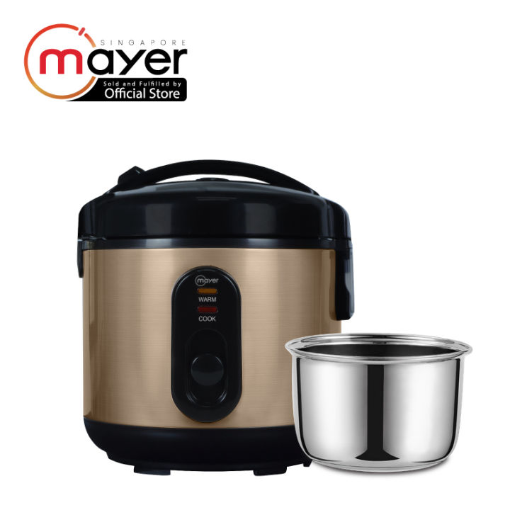 Mayer Rice Cooker with Stainless Steel Pot 1L MMRCS10 / 1.8L MMRCS18 ...