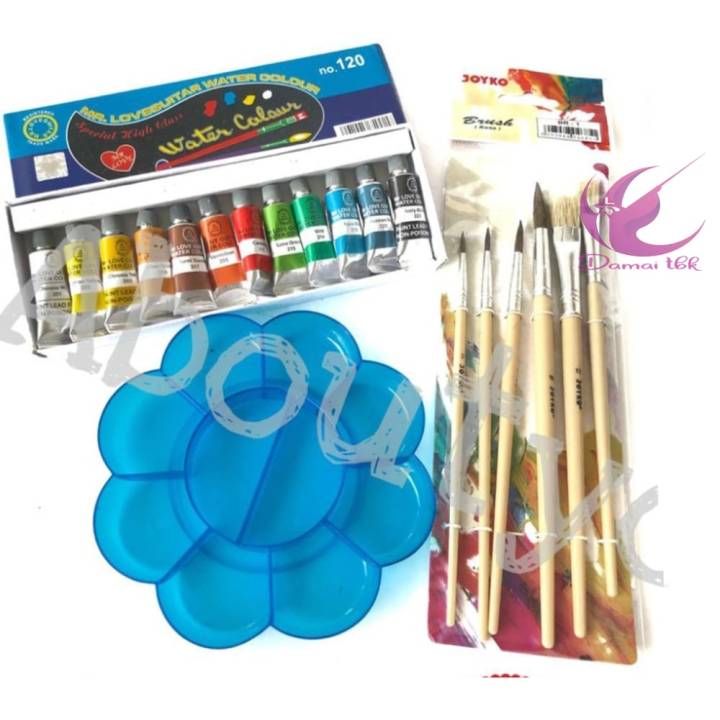 PAKET MELUKIS G03 3 in 1 Palet Kuas Cat Air lukis ART SET | Lazada ...