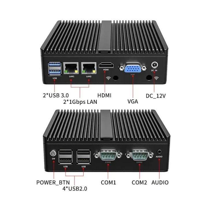 Embedded Fanless Industrial Mini PC ,Intel N2840 Compact Desktop Computer ,Pfsense Mini Server ...