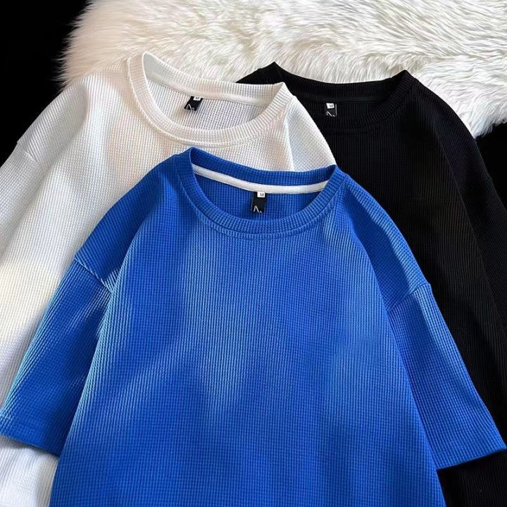 NS waffle shirt men - Fresh Release Round Neck Waffle Knit Shirt ...