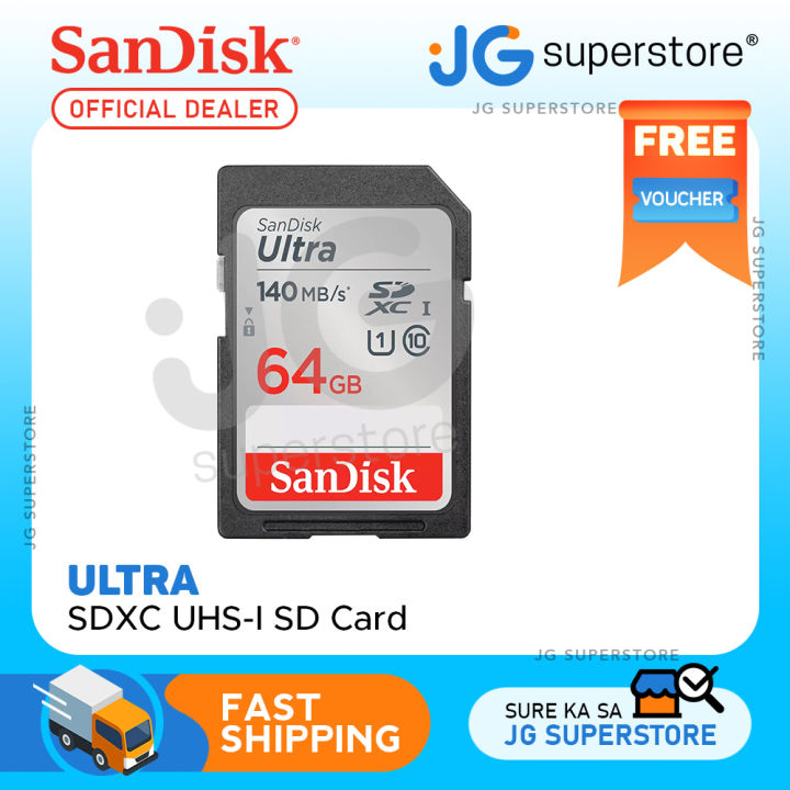 SanDisk Ultra 64GB SD Card SDHC UHS-I Class 10 with 140mb/s Read Speed | Model - SDSDUNB-064G ...