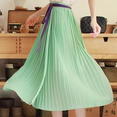 Overlap Pleated Skirt CFBOUTIQUE | Lazada