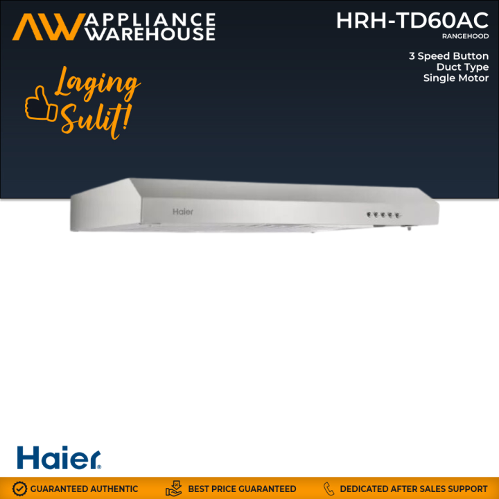 Haier HRH-TD60AC 60cm Range Hood (Stainless Steel) | Lazada PH
