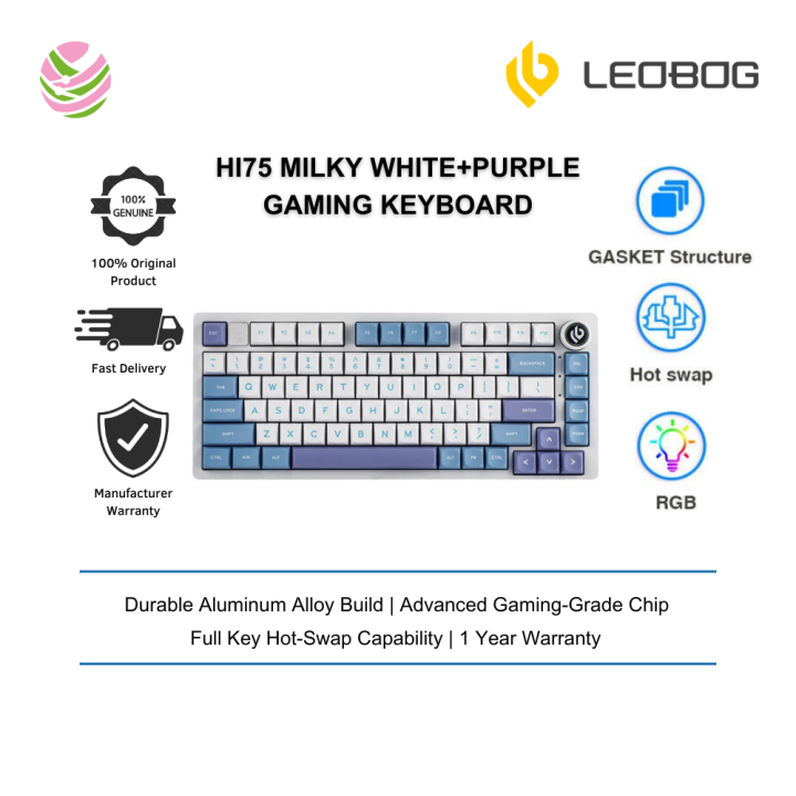 LEOBOG Gaming Keyboard Hi75 Sleek 75% Wired Mechanical Keyboard & Kit ...