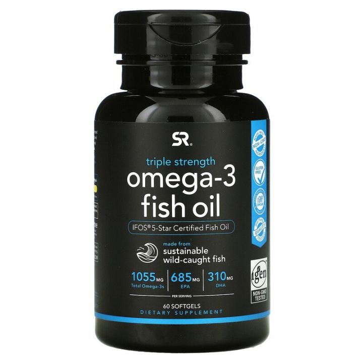Sports Research, Omega-3 Fish Oil, Triple Strength, 1,250mg , 60 Softgels | Lazada PH