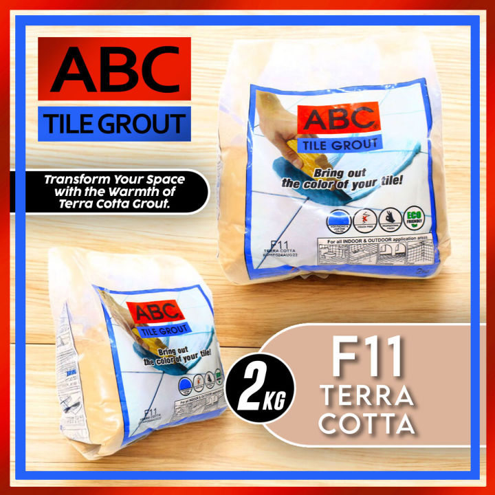 ABC F11 Terra Cotta Tile Grout – 2KG, Waterproof and Crack-Resistant ...