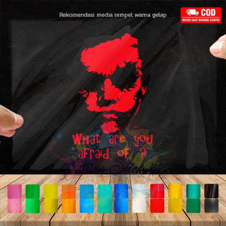 Cutting Stiker Joker Afraid Variasi Motor Mobil Cover Sticker Kaca ...