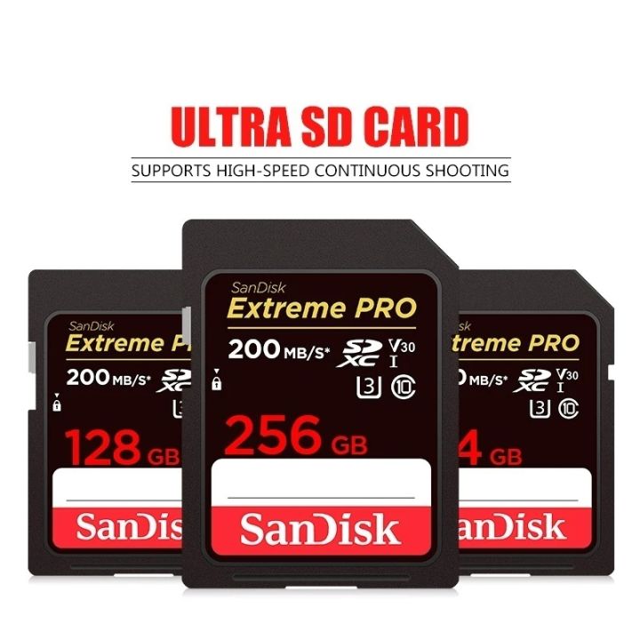 SanDisk Extreme Pro SDXC 128GB/256GB/512GB/1TB ความเร็วสูง 200MB/s ...