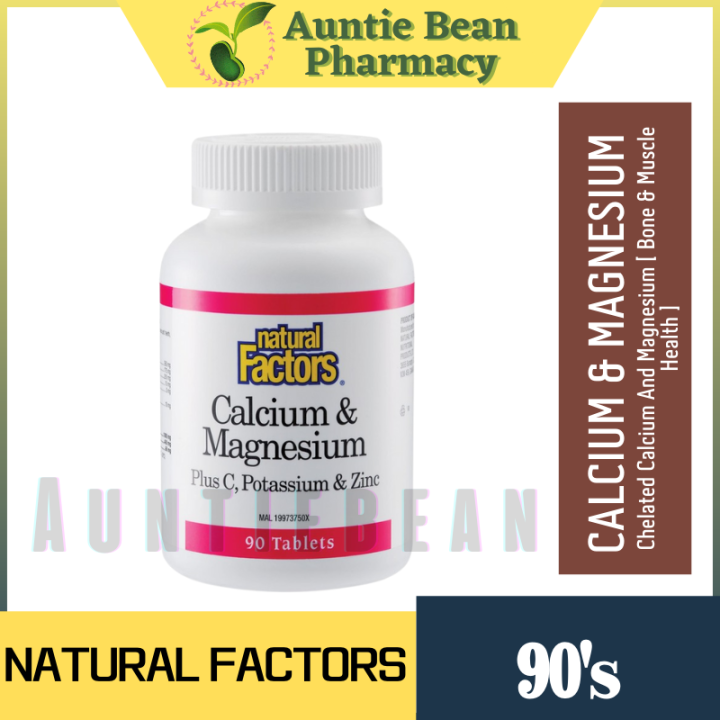 NATURAL FACTORS CALCIUM MAGNESIUM 90 Tablets EXP:4/2024 | Lazada