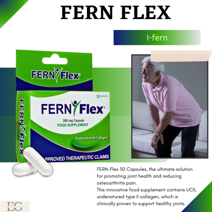 Original Fern Flex 28 mg Capsule Food Supplement Undernatured Type ...