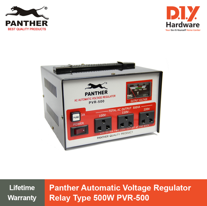 Panther Automatic Voltage Regulator Relay Type 500W PVR-500 | Lazada PH