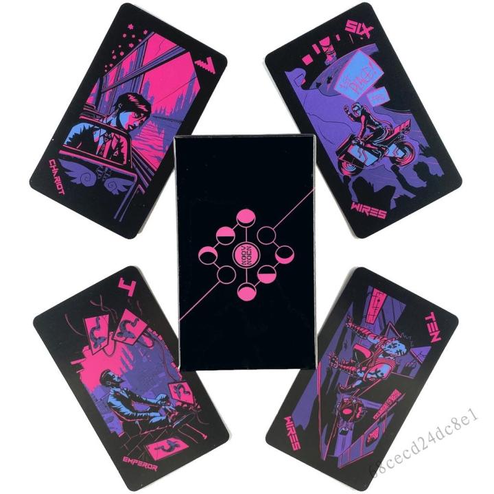 Neon Moon Tarot Deck - Fortune Telling Oracle Cards with PDF Guidebook ...