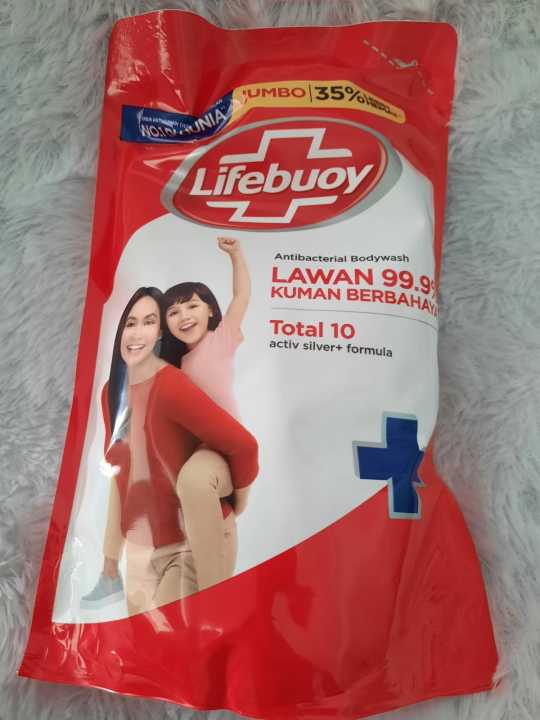 Lifebuoy Merah Reffil - 825 ML /Sabun Mandi Cair Lifebuoy Total 10 /Antibacterial Liquid Refill ...