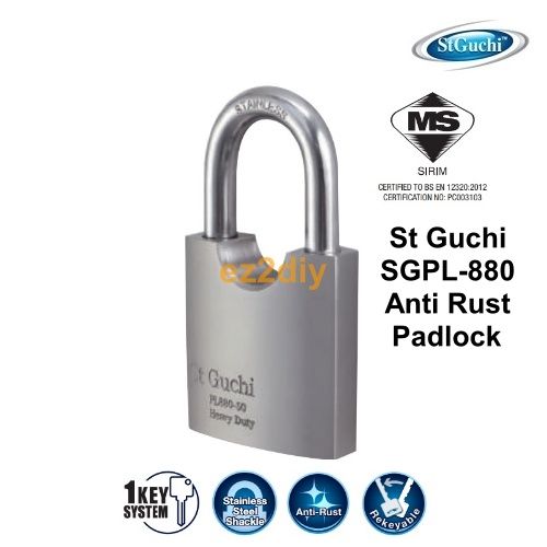 St Guchi SGPL-880 50mm Anti Rust Padlock | Lazada