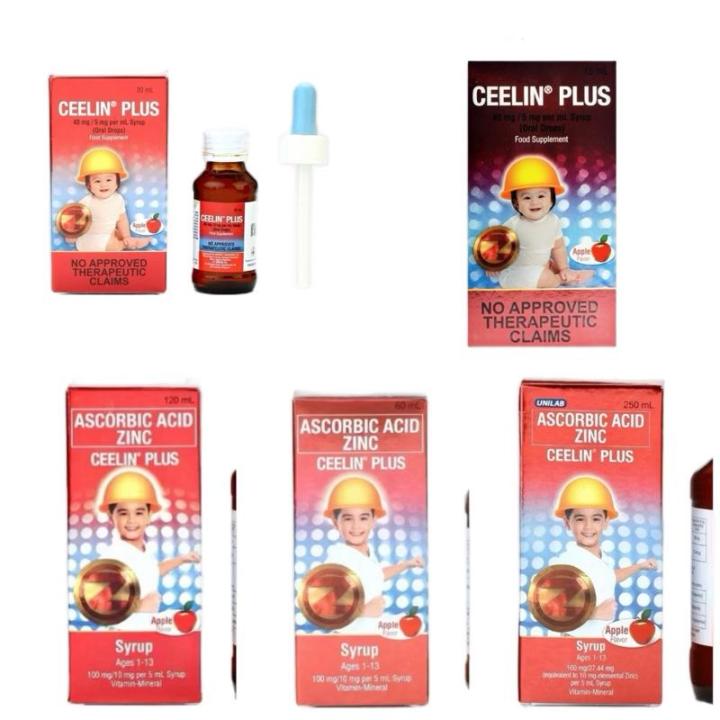 CEELIN Plus Ascorbic Acid Zinc Oral Drops and Syrup Food Supplement ...