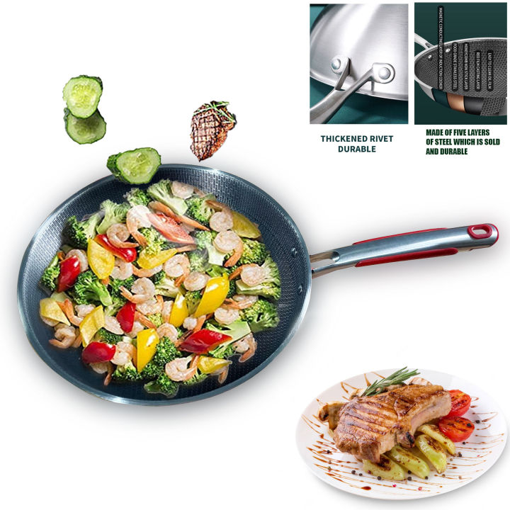 Kaisa Villa 32cm NAKISHA Stainless Steel Frying Pan NKS-1004 | Lazada PH